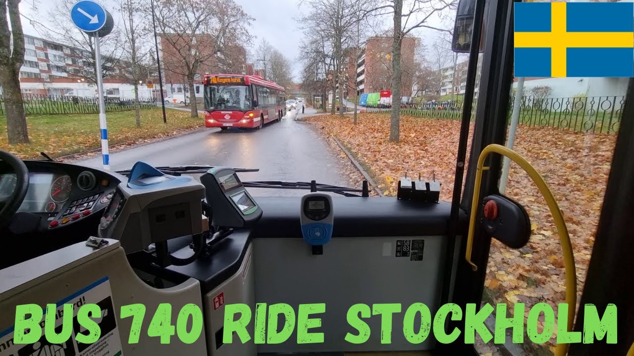 Stockholm-City Bus Ride| With Sl Bus740|From Skärholmen To Vårby Gård ...