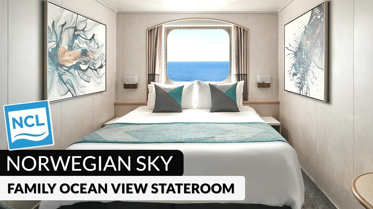 Norwegian Sky | Family Ocean View Stateroom Full Walkthrough Tour ...