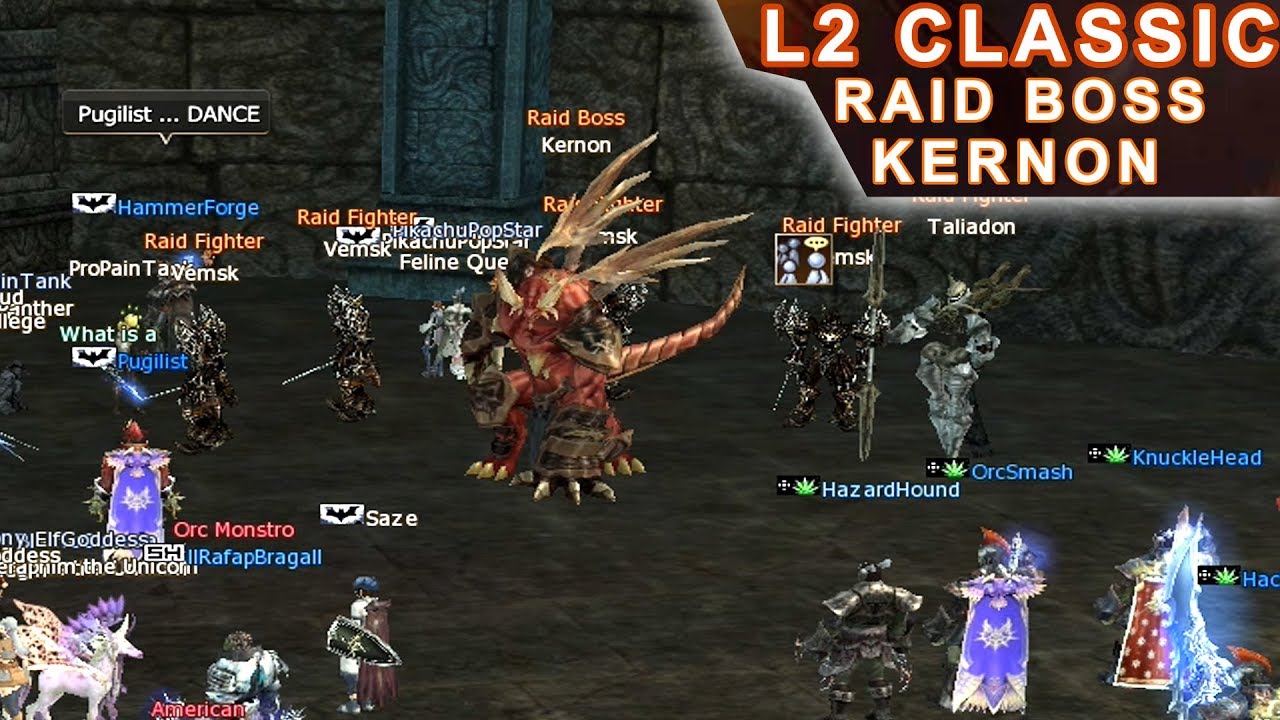 Lineage 2 Classic NA - Kernon, Raid Boss 80 em TOI 8 - YouTube