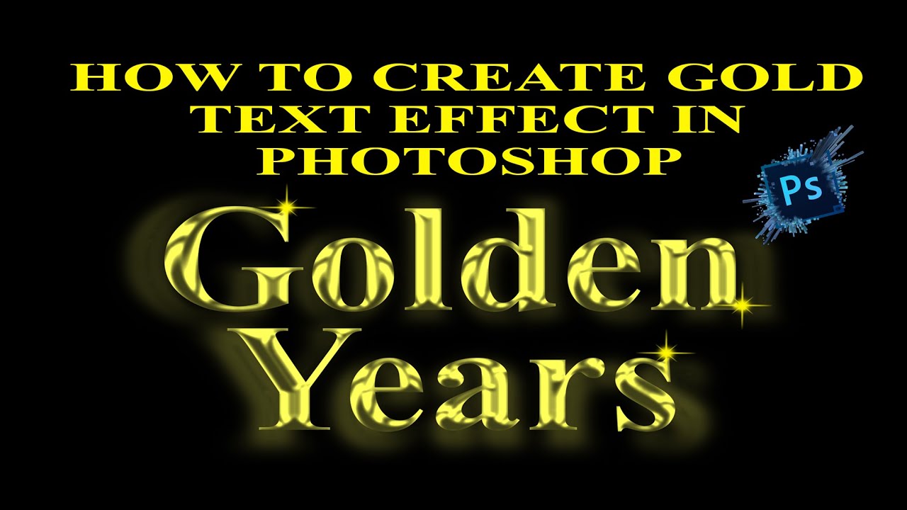 How to CREATE GOLD text effect in PHOTOSHOP - YouTube