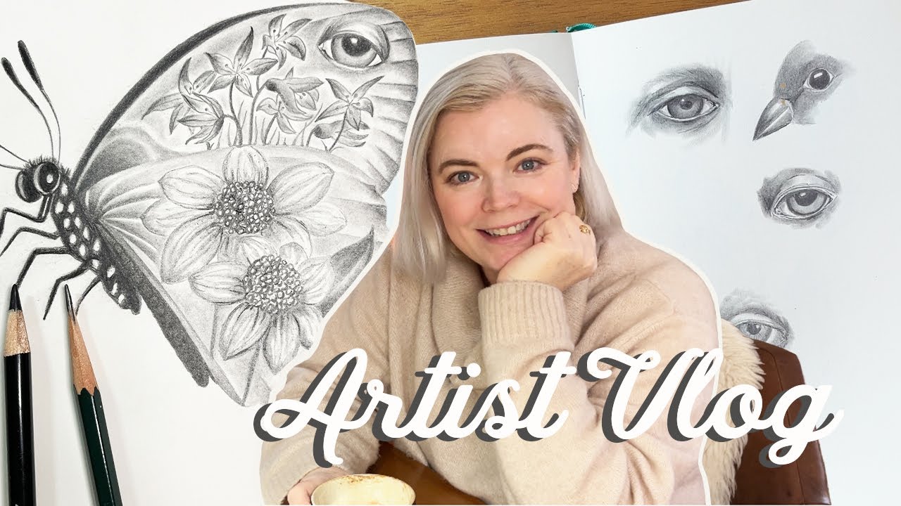 Artist Vlog 🦋 Running Errands, Drawing A Butterfly With Graphite - YouTube