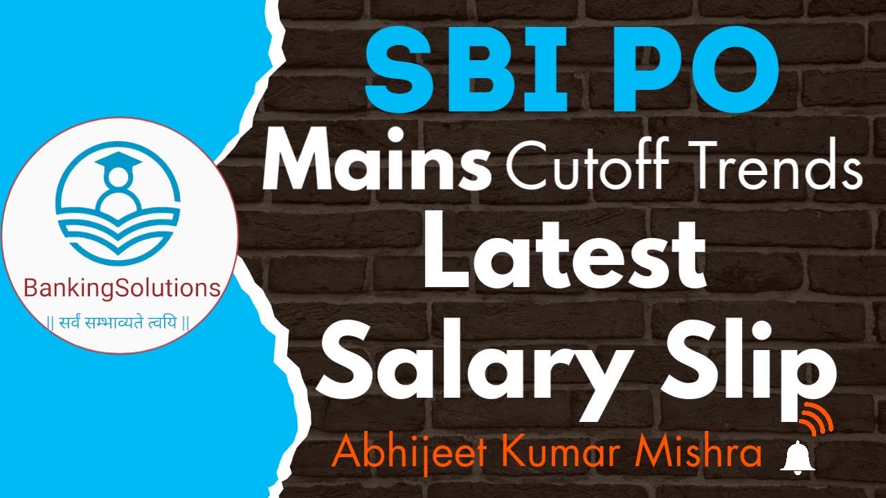 SBI PO Mains Cutoff | Latest Salary Slip | #sbi #motivation - YouTube