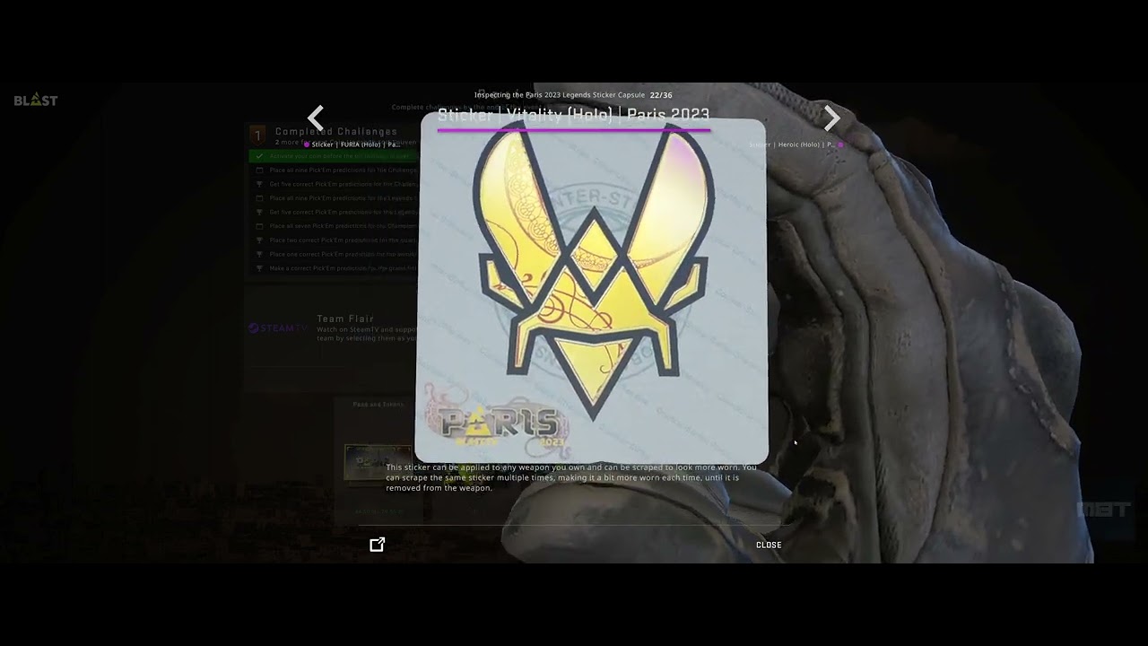 Sticker Vitality Holo Paris 2023 AMAZING LOOKING STICKERS - YouTube