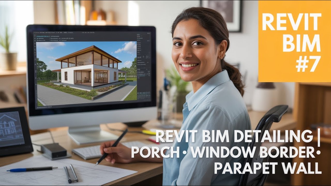 Revit BIM Series | Create Porch, Window Border & Parapet Wall ...