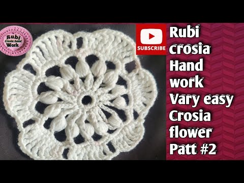Wow ☺️very beautiful crosia flower🌼Rubi crosia hand work 2024 Patt 2 ...