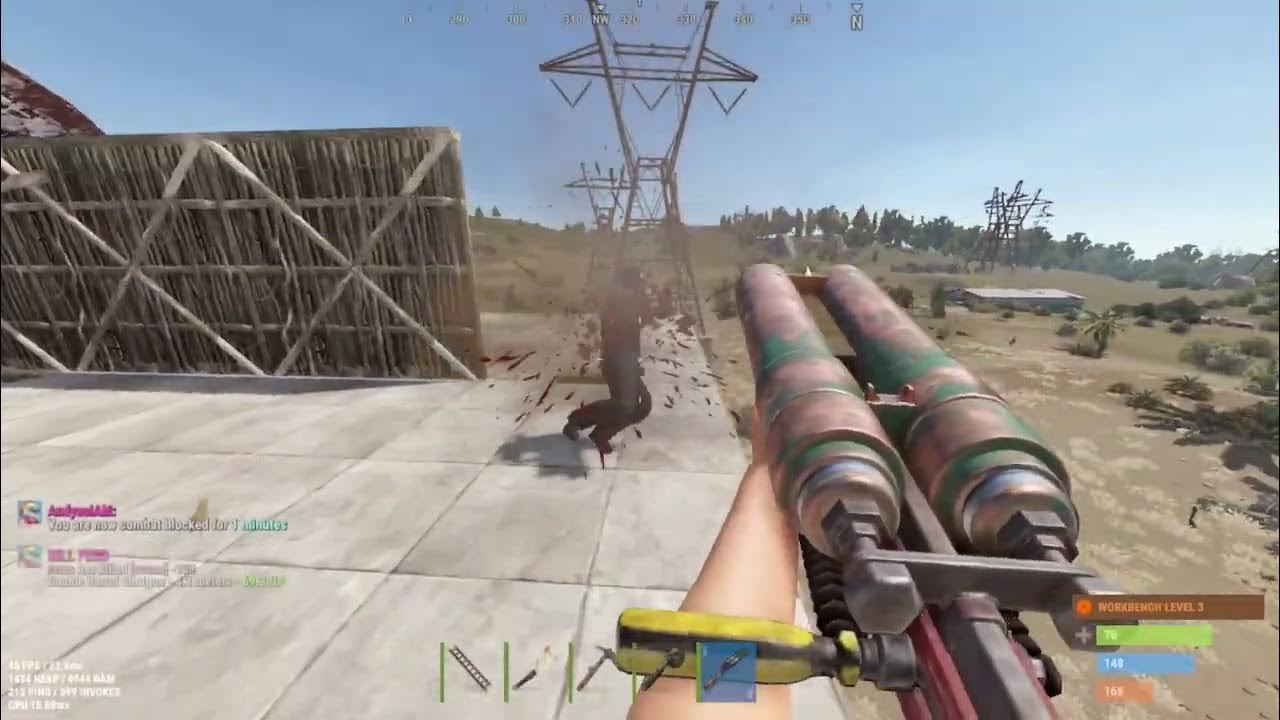 RUST - Grubbing a Roofcamper! #rustpvp #rustclips #rustshorts - YouTube