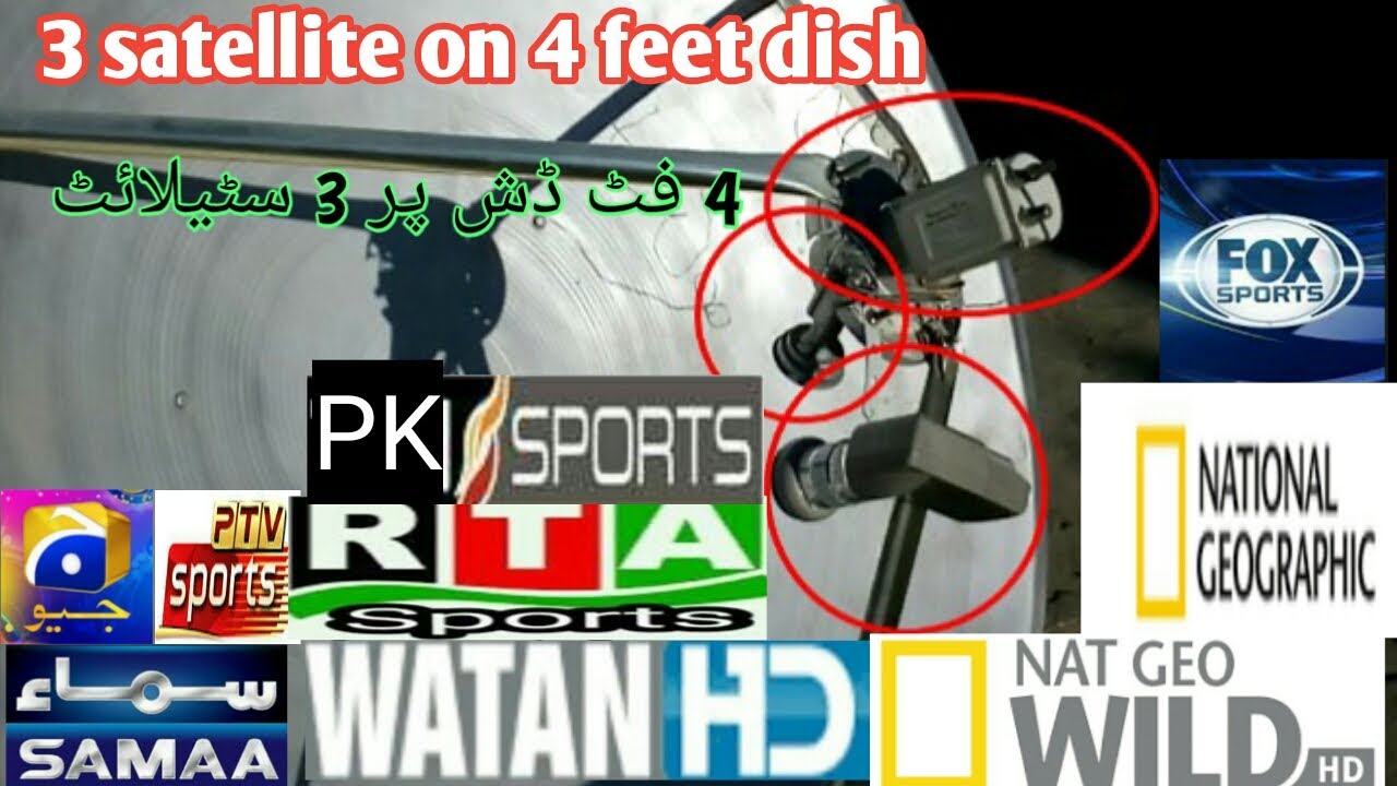 3 satellite setting on 4 feet dish...;pakstat 38e with turksat 42 e ...