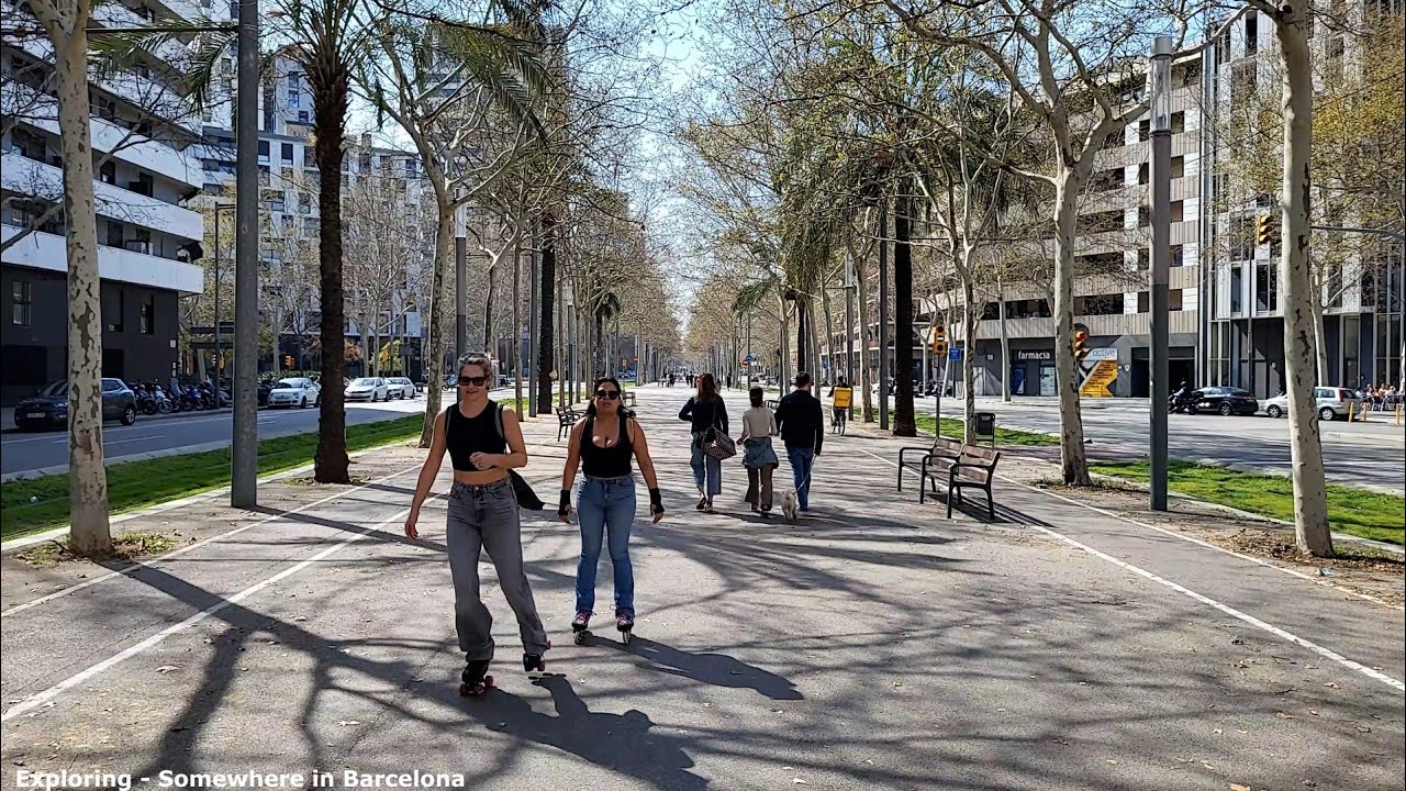 Barcelona - Diagonal / Av. Diagonal - Walking Barcelona (4K) - YouTube