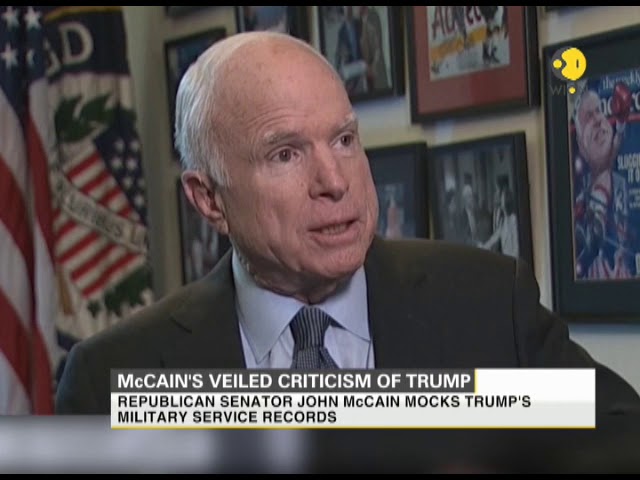 John Mccain Arms Senator John McCain Mocks Donald Trump's Military