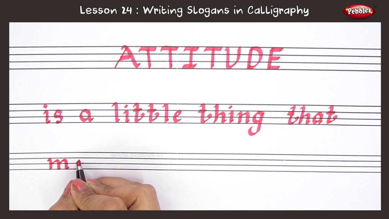 Slogan Writing Calligraphy Marker Pen | Calligraphy For Beginners ...