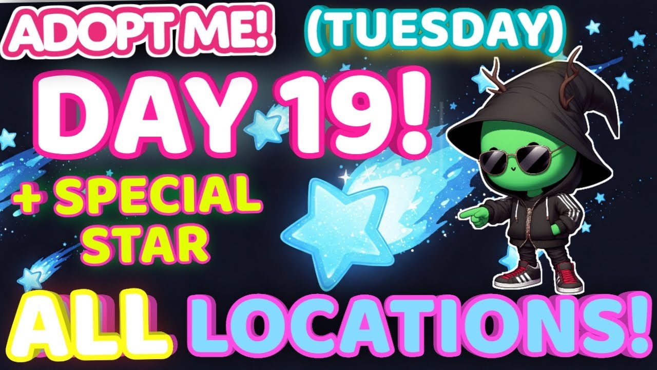 DAY 19 ADOPT ME STAR LOCATIONS #day19stars #adoptme - YouTube