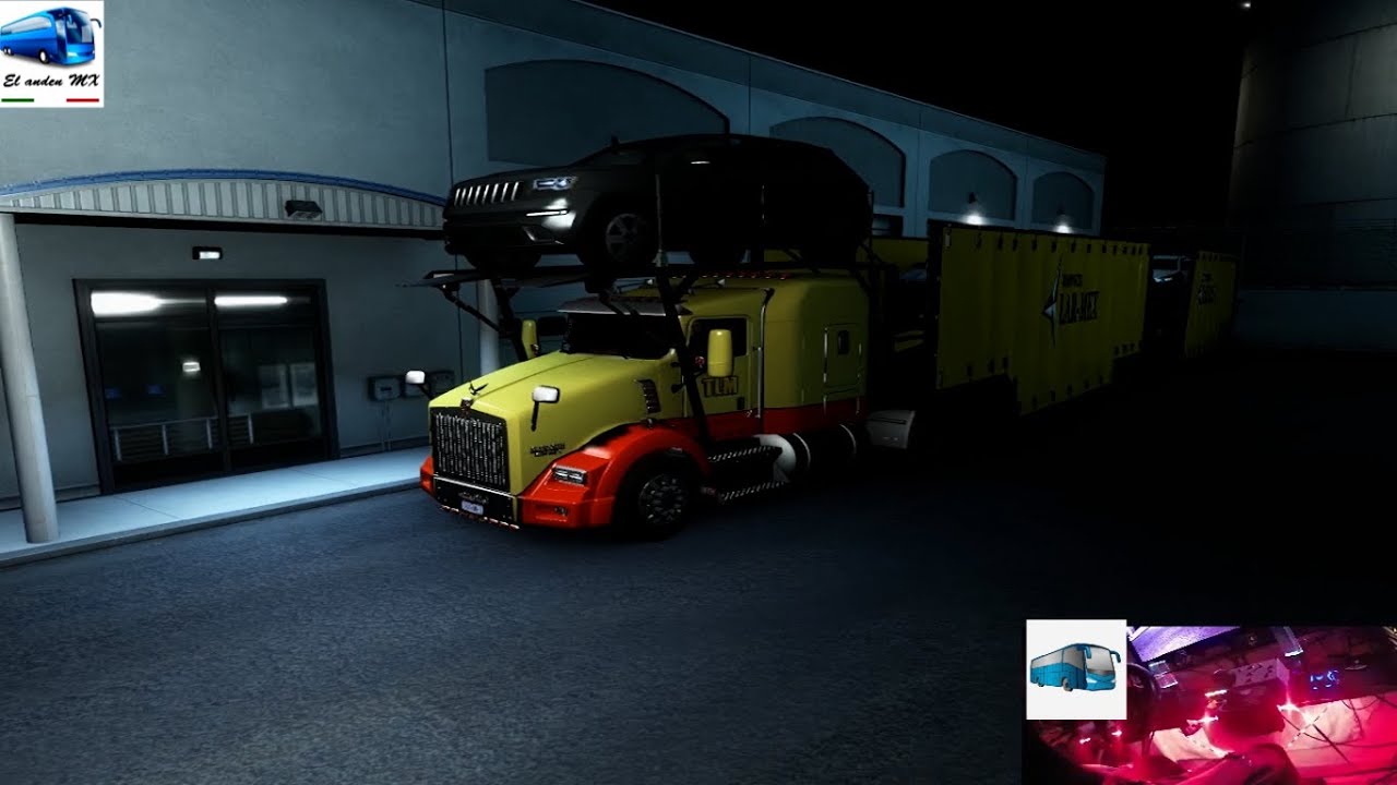 KENWORTH T800 LARMEX - TRANSPORTANDO COCHES - YouTube