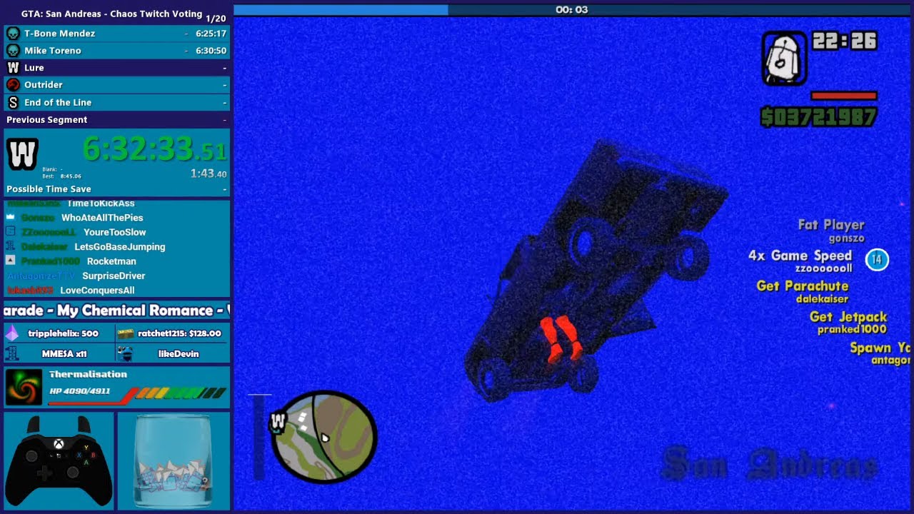 GTA San Andreas Chat Voting Chaos Mod Part 2 - Hugo_One Twitch Stream ...