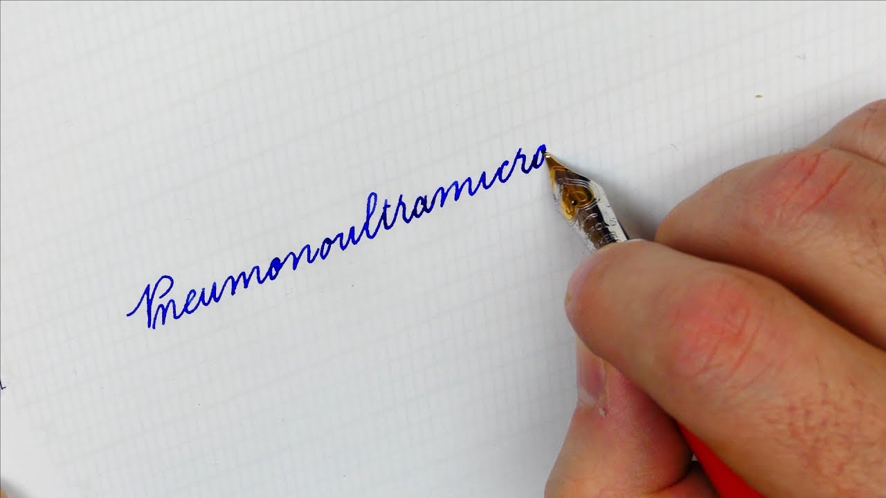 How to write the longest English word in cursive with the Parker ...