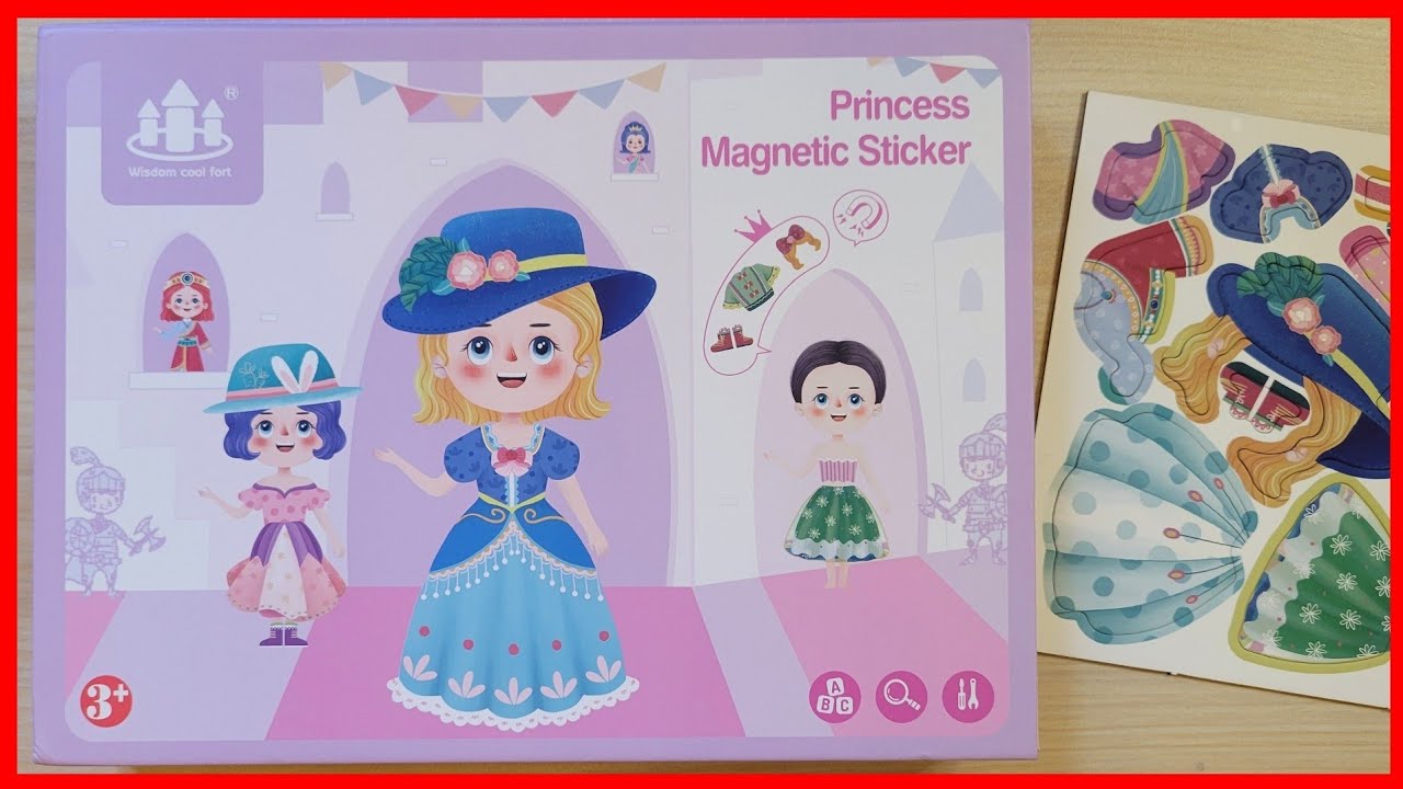 【Doll Dress Up Sticker】Princess Magnetic Sticker - YouTube