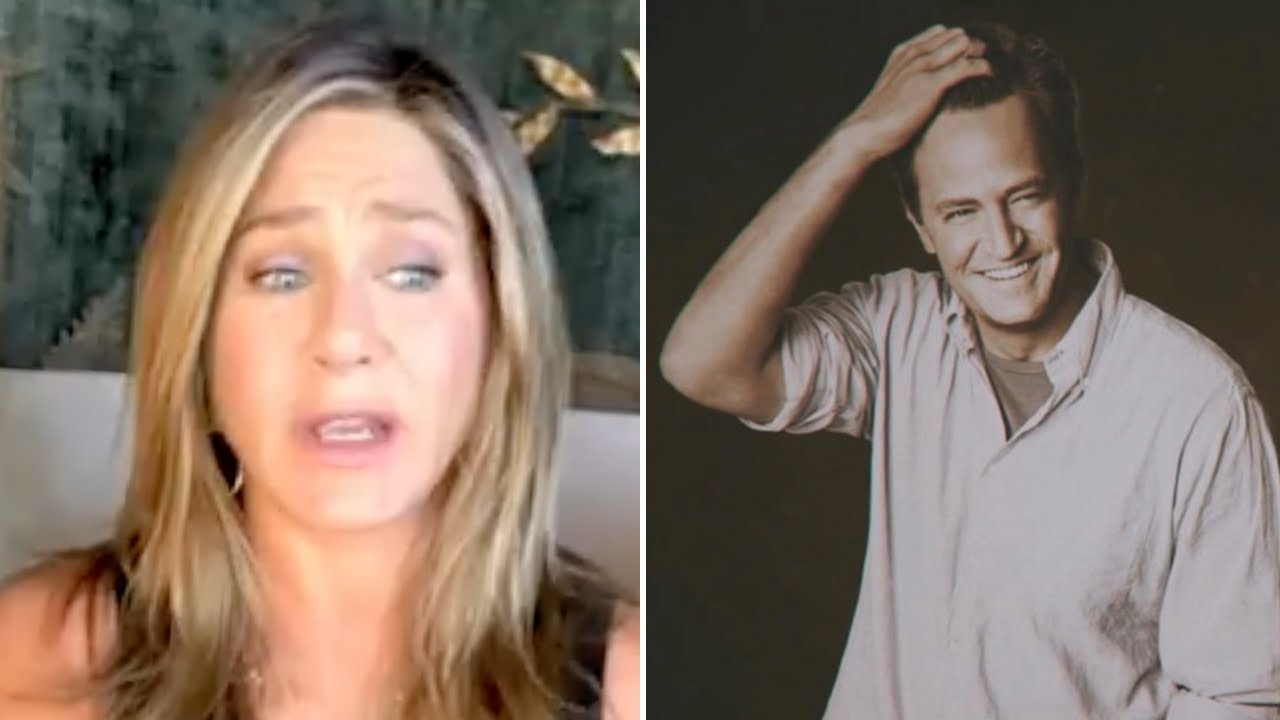 Jennifer Aniston CRIES During Emmys Tribute To Matthew Perry - YouTube