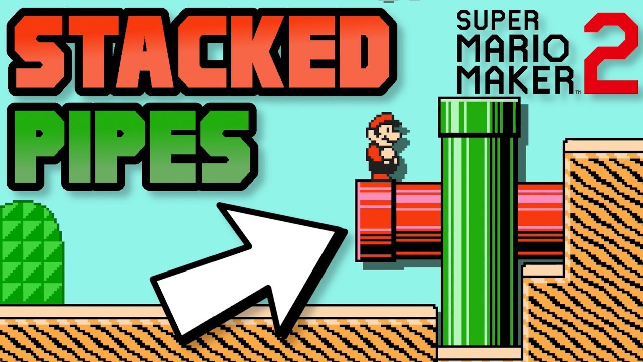 How To Make STACKED PIPES in Super Mario Maker 2 with the Black Hole ...