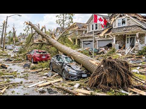 Ontario Storm Hits Toronto, Canada! ⛈️ Violent Winds, Flooding & Widespread Damage