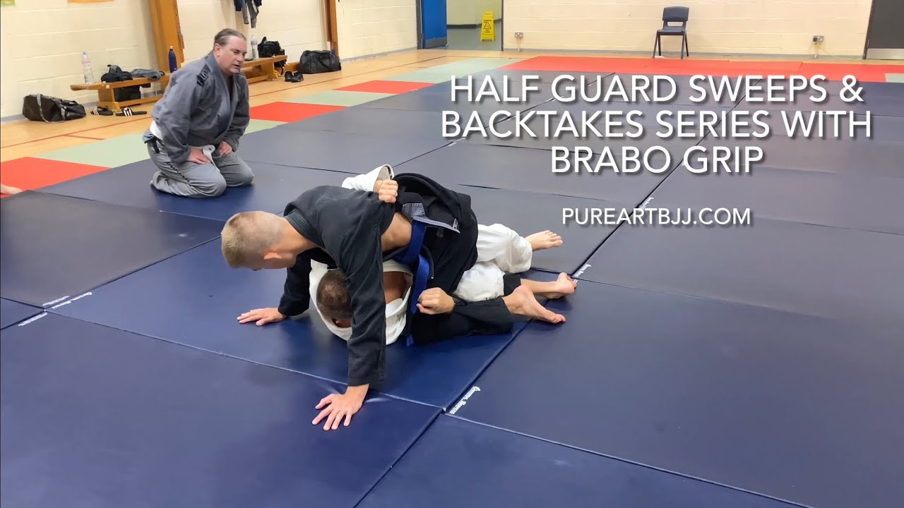 Half Guard Sweeps & Backtake Series with Brabo Grip - YouTube