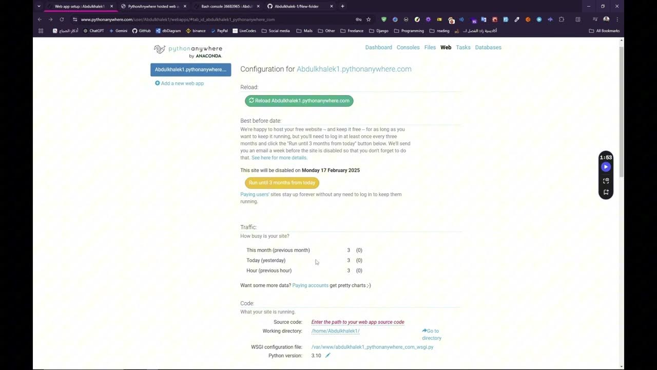 كيفية نشر مشروع Django على PythonAnywhere خطوة بخطوة - YouTube