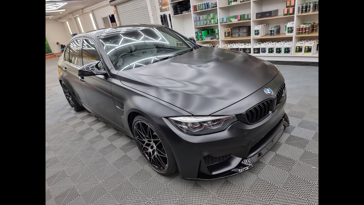 BMW M3 Gloss to Matte Conversion using Suntek Satin PPF Stealth Wrap ...
