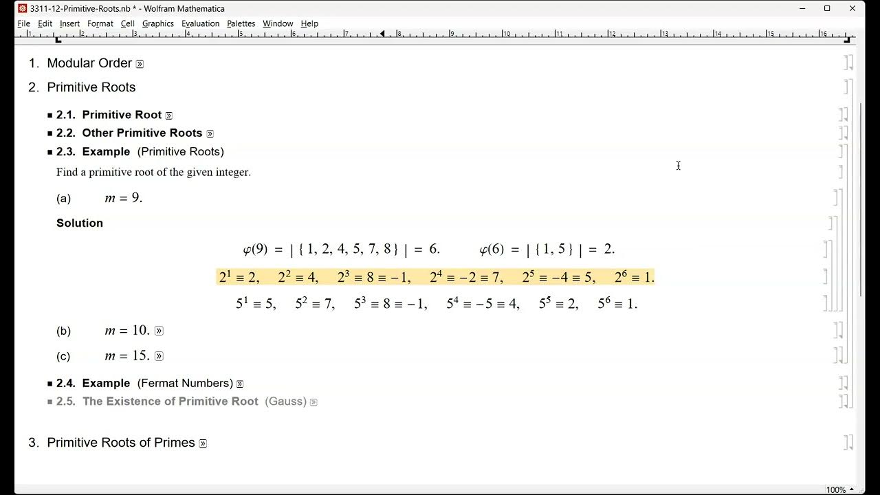 3311-12-2B Primitive Roots 2 - YouTube