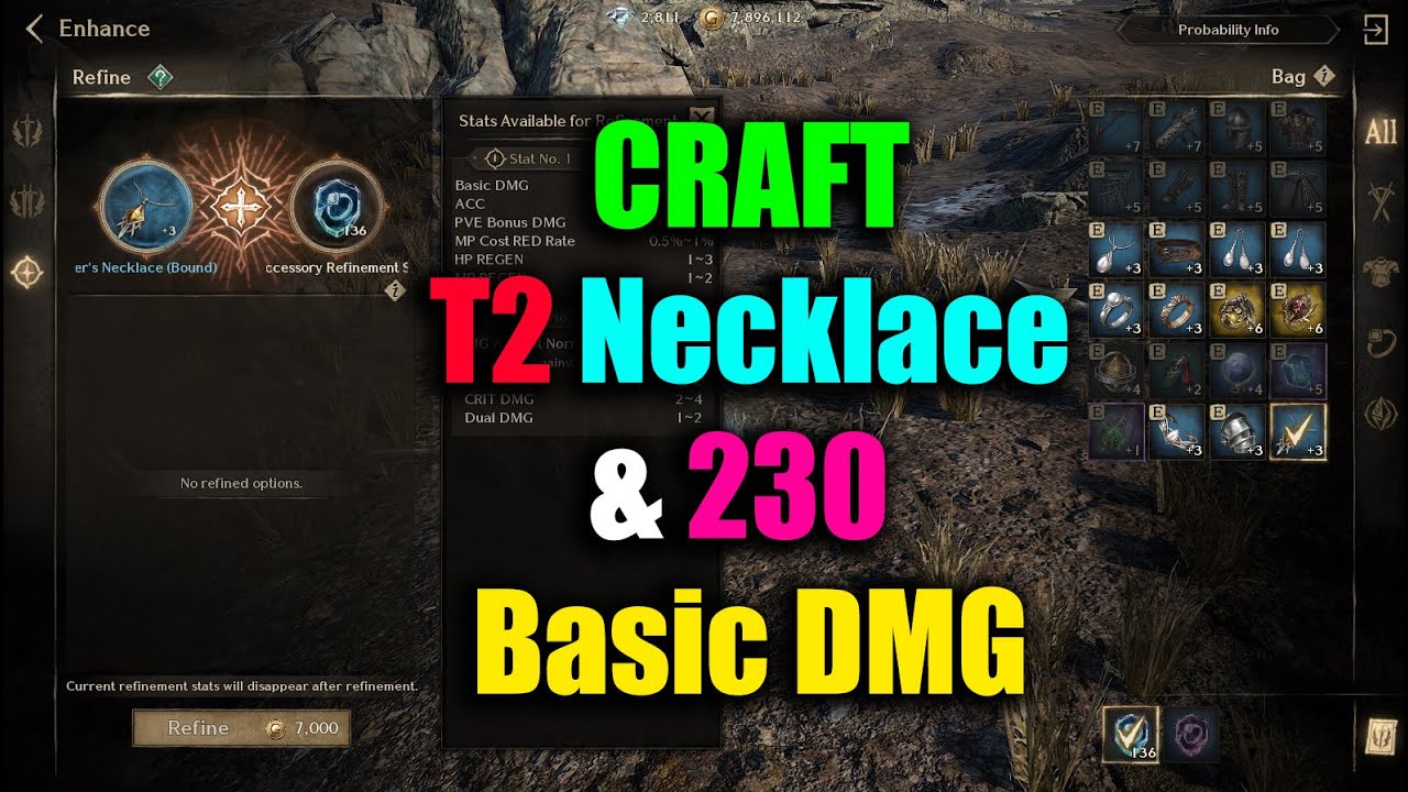 Night Crows Craft T2 Necklace & 230 Basic Damage - YouTube