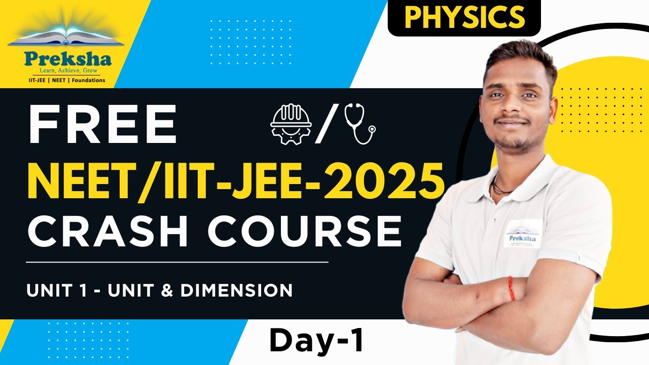 // PHYSICS 01 // UNIT & DIMENSIONS// IIT - JEE MAINS / NEET CRASH ...