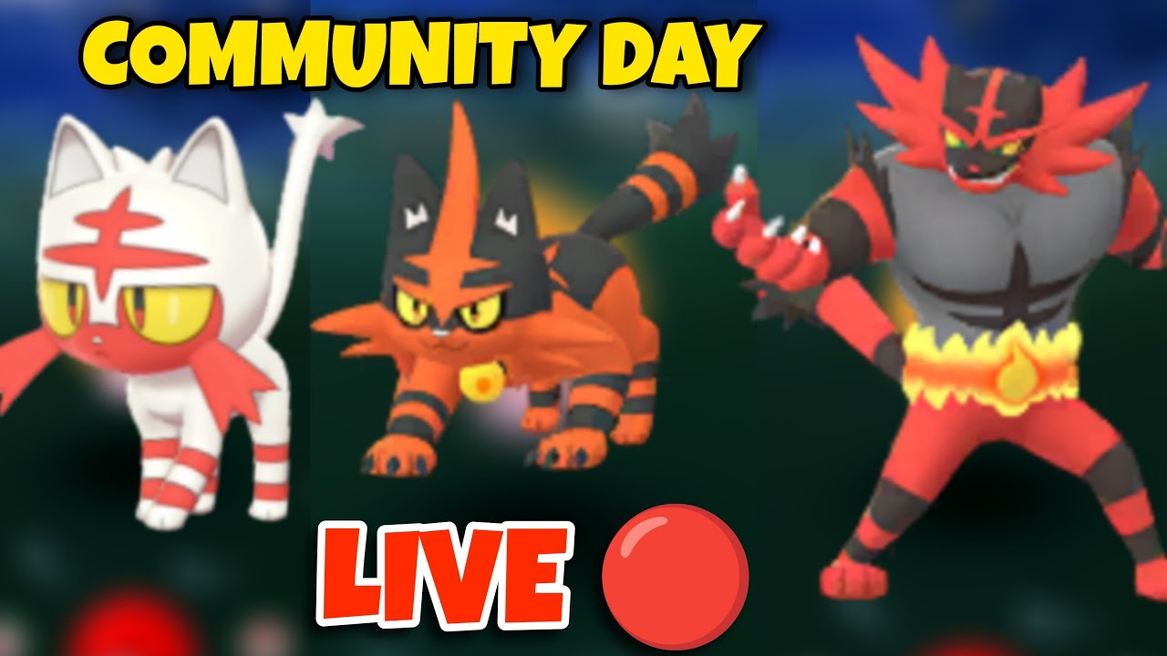 Litten Community Day Only Shiny | Play With Me 🔴 LIVE - YouTube