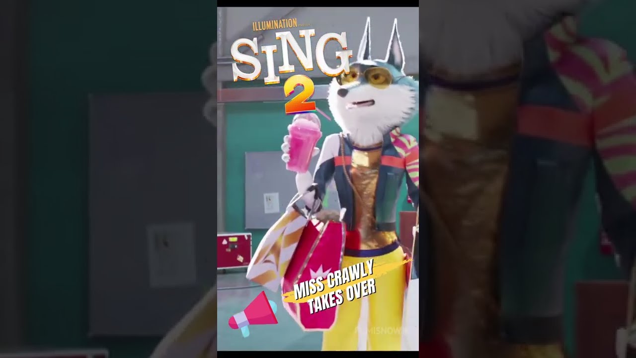 Miss Crawly takes over with megaphone funny scene | SING 2 - YouTube