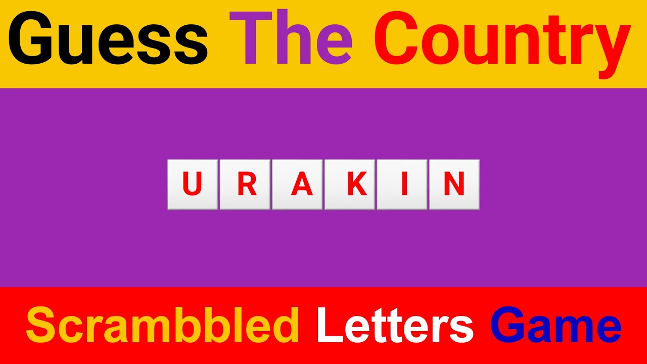 Guess the Country|Scrambled letters game |Emoji Quiz |Quiz Alert - YouTube