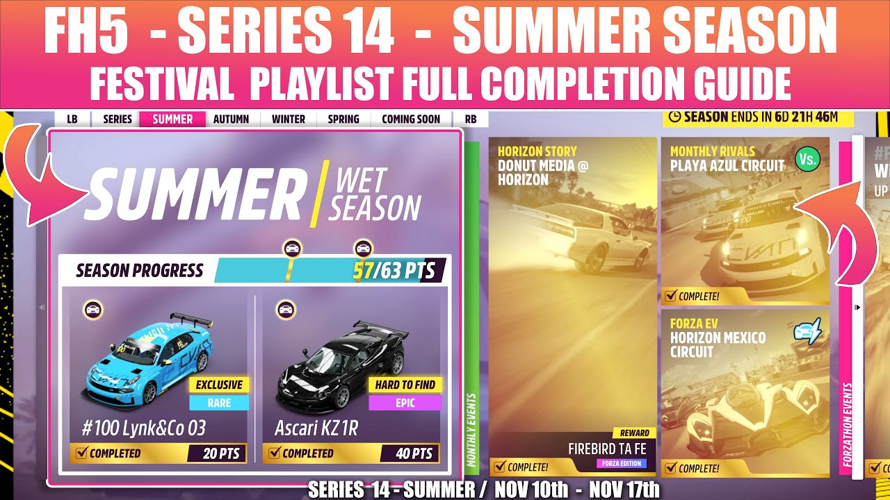 FH5 SERIES 14 SUMMER FESTIVAL PLAYLIST PASO INFERIOR 257,5 km/h IN S2 ...