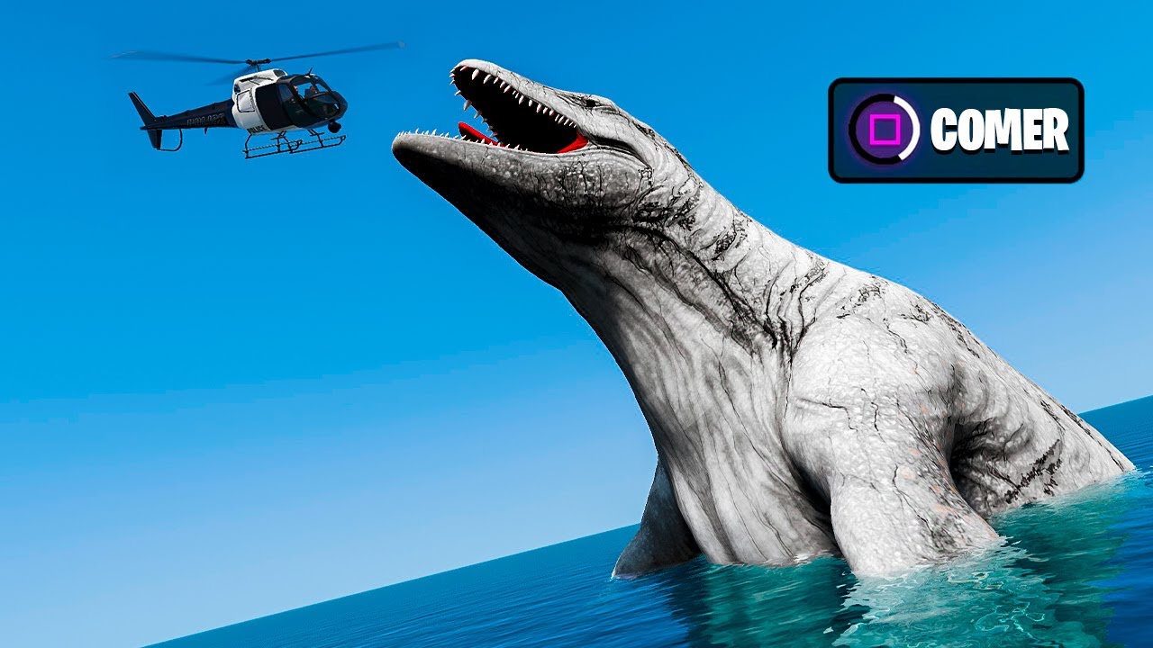 JOGANDO COMO O GIGANTE MONSTRO DO MAR NO GTA 5 - YouTube