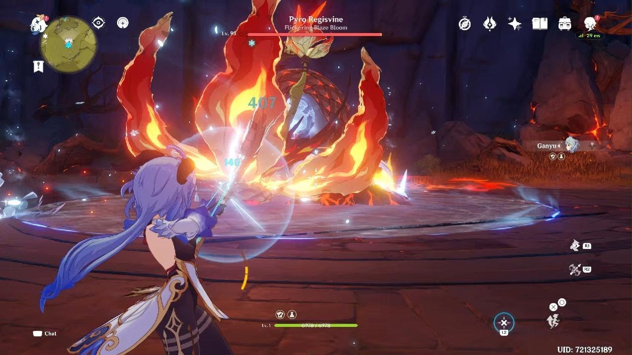 Genshin Impact Level 1 Ganyu destroying boss - YouTube