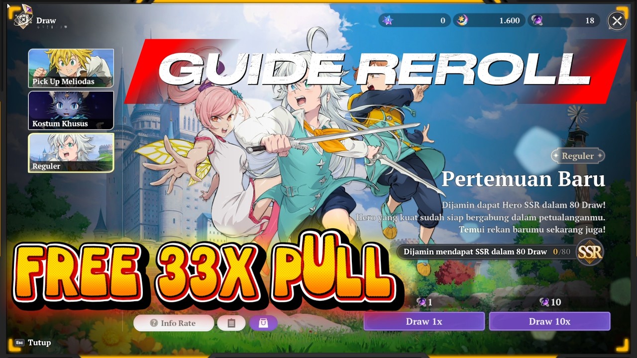 GUIDE Reroll 33x Pull Summons 7DS ORIGIN - UNBIND STEAM & CODE REDEEM ...