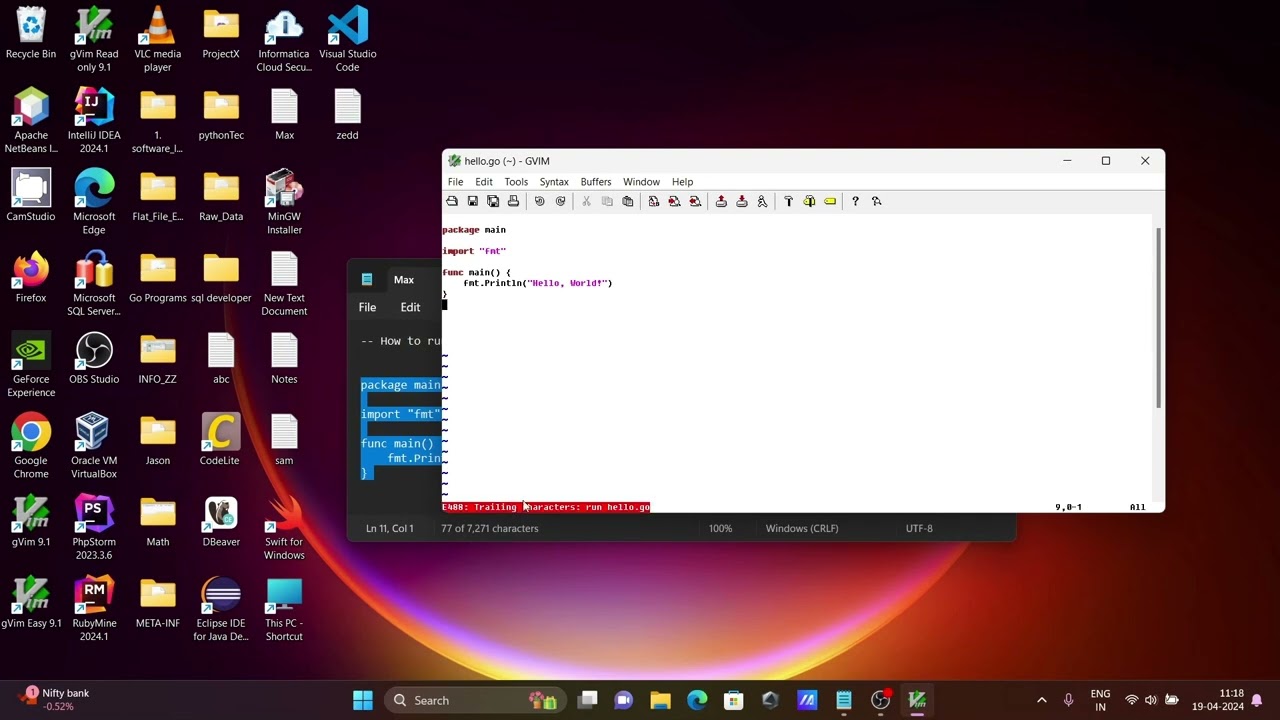How To Run Go Program In Vim Editor YouTube How To Run Go Program In Vim Editor YouTube