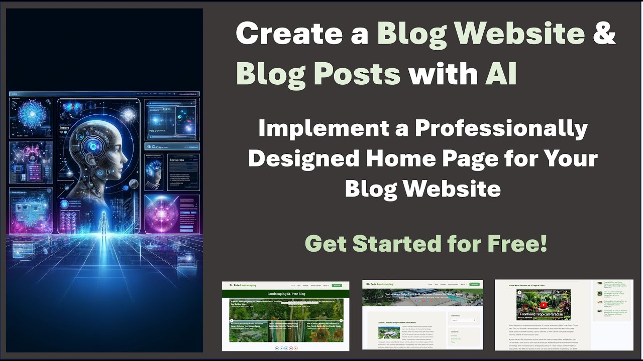 How To Create a Professionally Designed Home Page for Your Blog Website ...