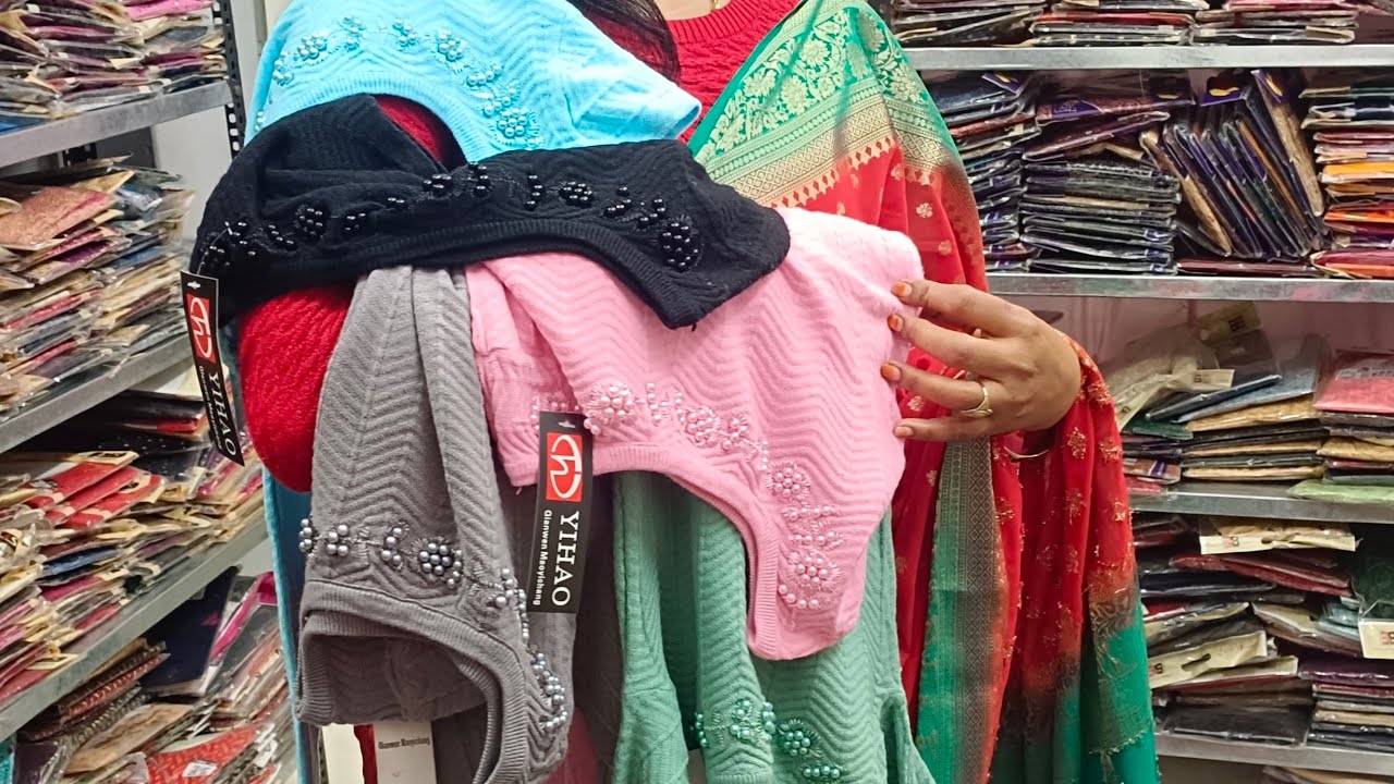 stylish winter saree inner contact no. 9630042296 #wollen blouse - YouTube