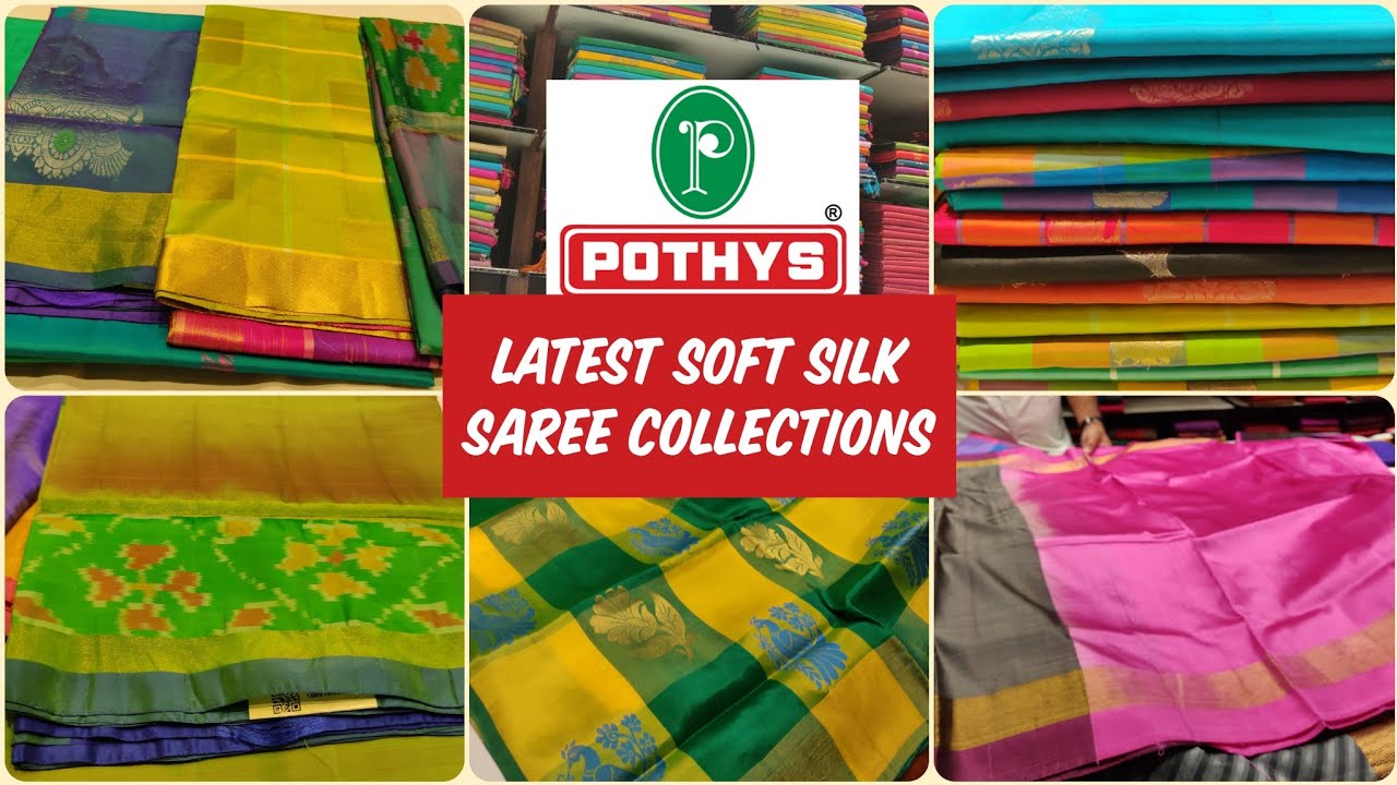 POTHYS latest Soft Silk Saree Collections | #pothys Shopping Vlog ...