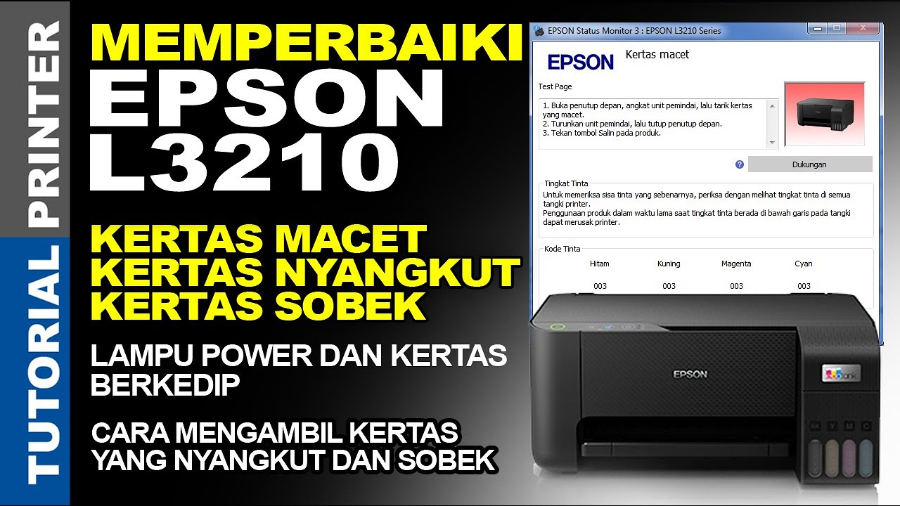 Penyebab Dan Cara Mengatasi Kertas Printer Epson L3210 Nyangkut Macet ...