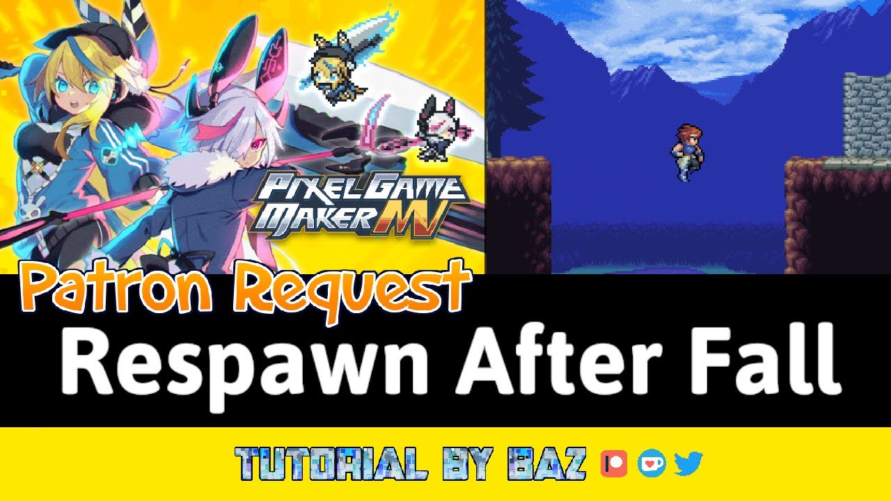 Respawn After Fall - Pixel Game Maker MV - YouTube