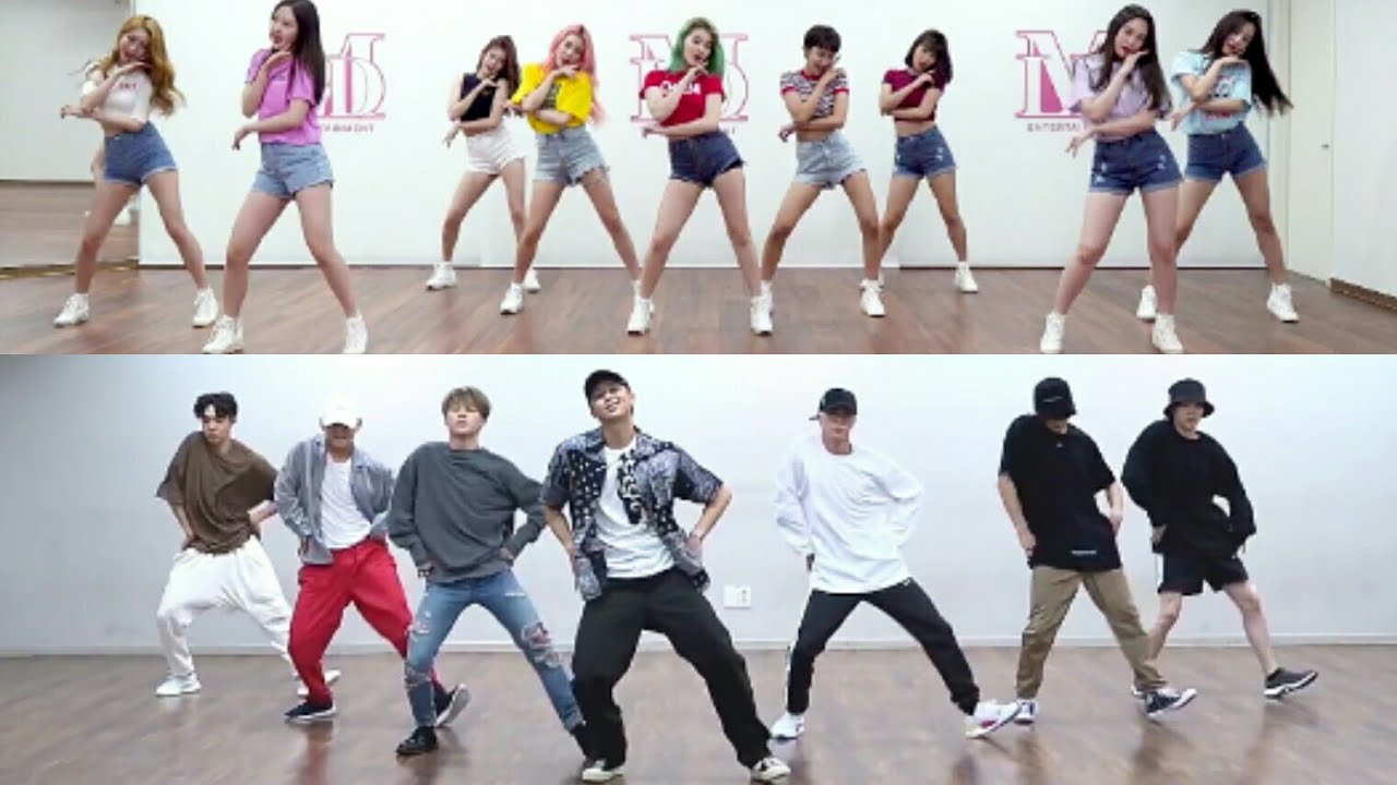 BTS x MOMOLAND - IDOL x BAAM (Dance Practice) (MASHUP) - YouTube