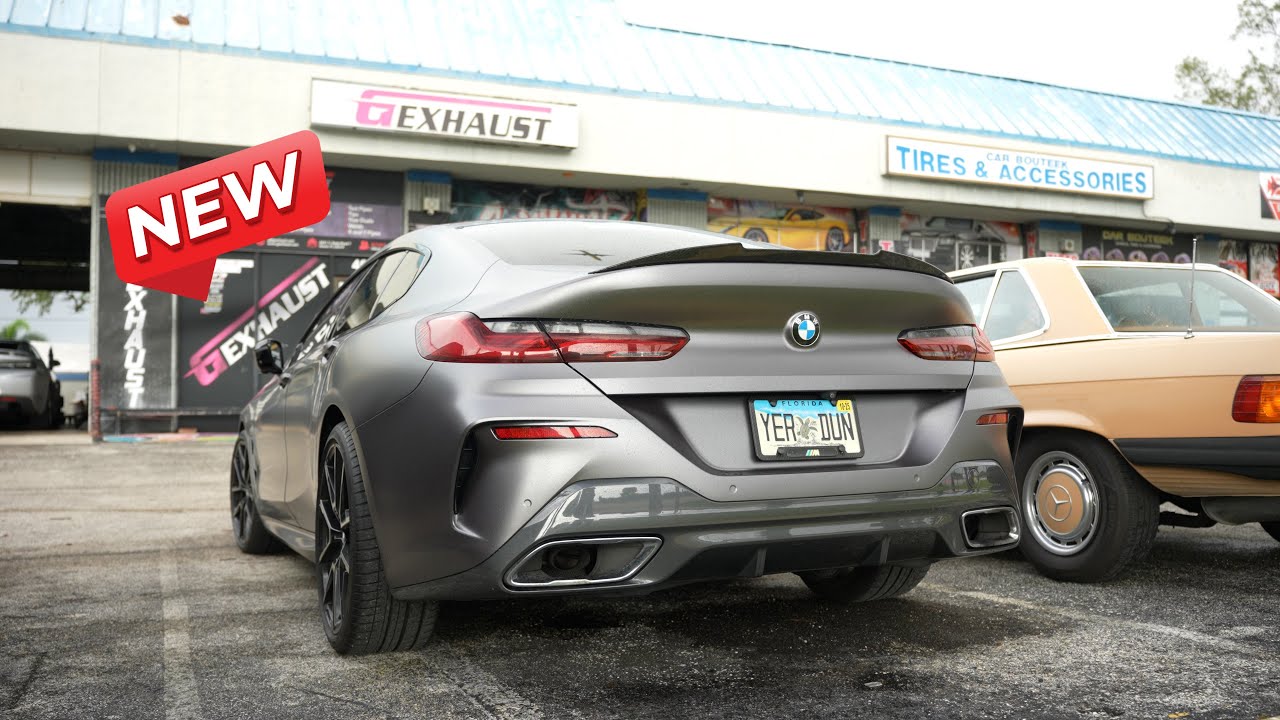 BMW 840 With Outrageous Custom Exhaust Setup - YouTube