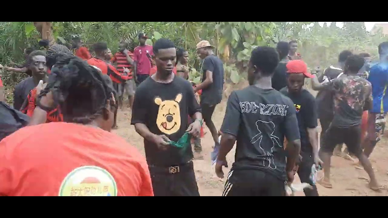 Africa traditional rite dance at oseikrom aggressive soloku ...
