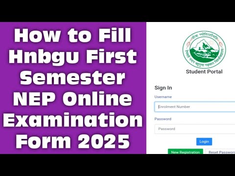 How to Fill Hnbgu First Semester NEP Online Examination form 2025 - YouTube