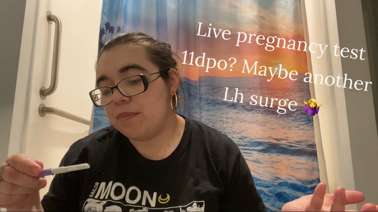 Live pregnancy test 11 dpo?? Maybe another lh surge?? Cycle #13 - YouTube