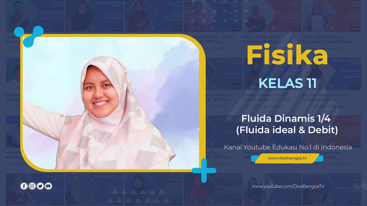 Fisika Kelas 11 - Fluida Dinamis Fluida ideal & Debit (1/4) - YouTube