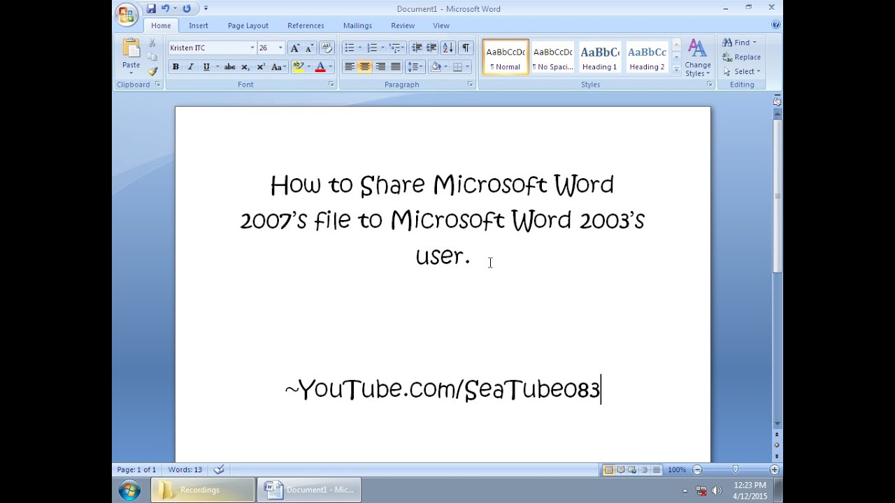 How To Share Microsoft Word 2007 File To Word 2003 User YouTube how-to-share-microsoft-word-2007-file-to-word-2003-user-youtube