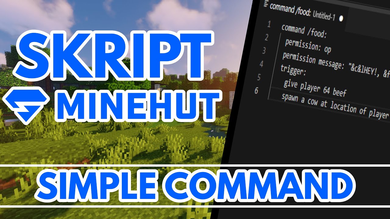 Minecraft Skript Tutorial Simple Command Youtube