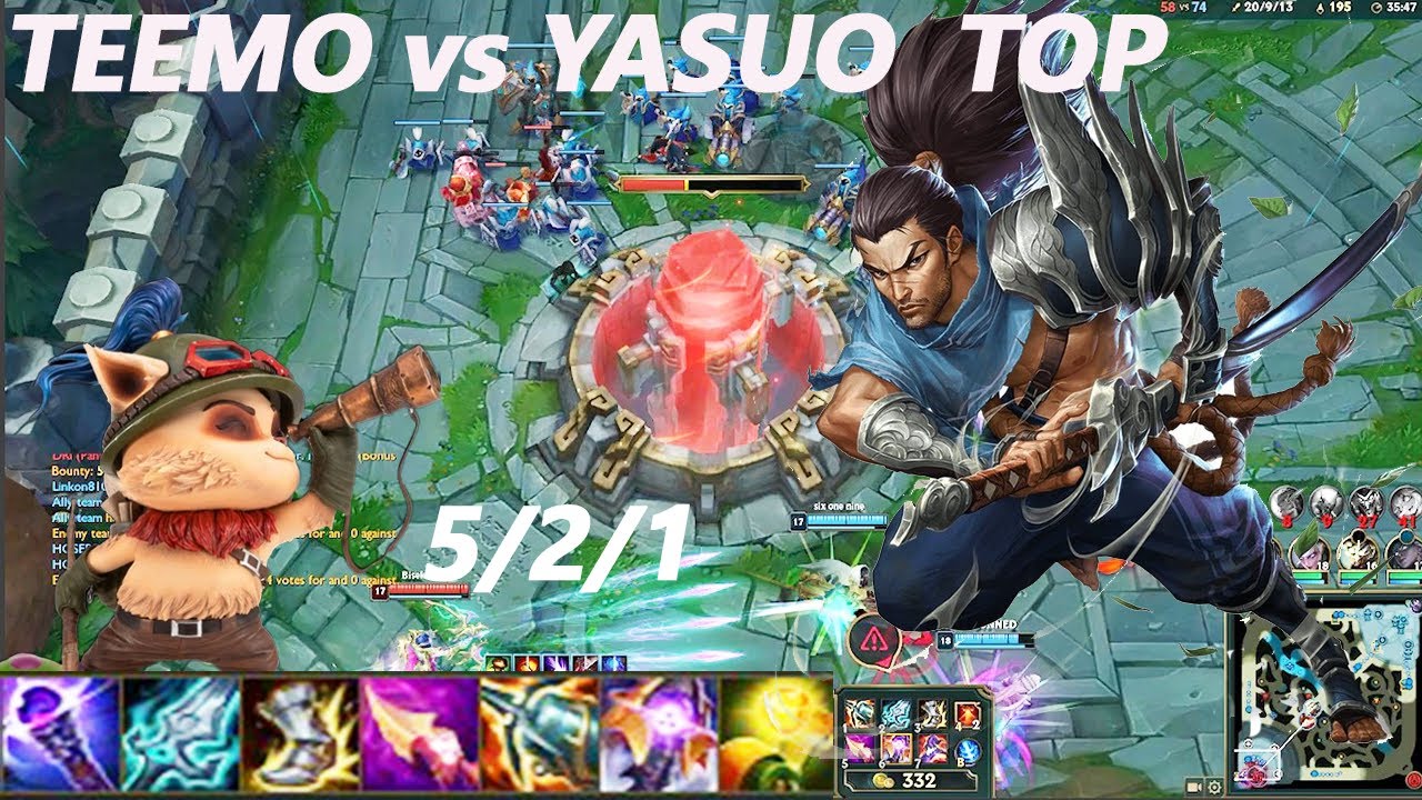 How to COUNTER YASUO [Teemo vs Yasuo TOP ] - YouTube